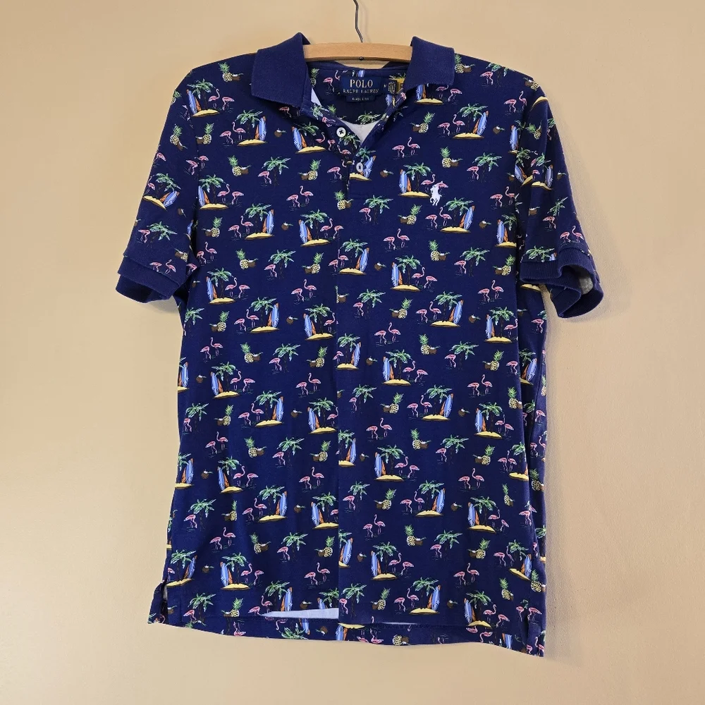 Polo Ralph Lauren | Shirts | Ralph Lauren Pink Flamingo Cotton Polo ...